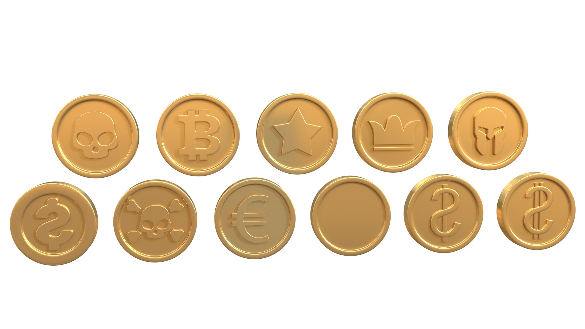 3D Coins Model - TurboSquid 2285828