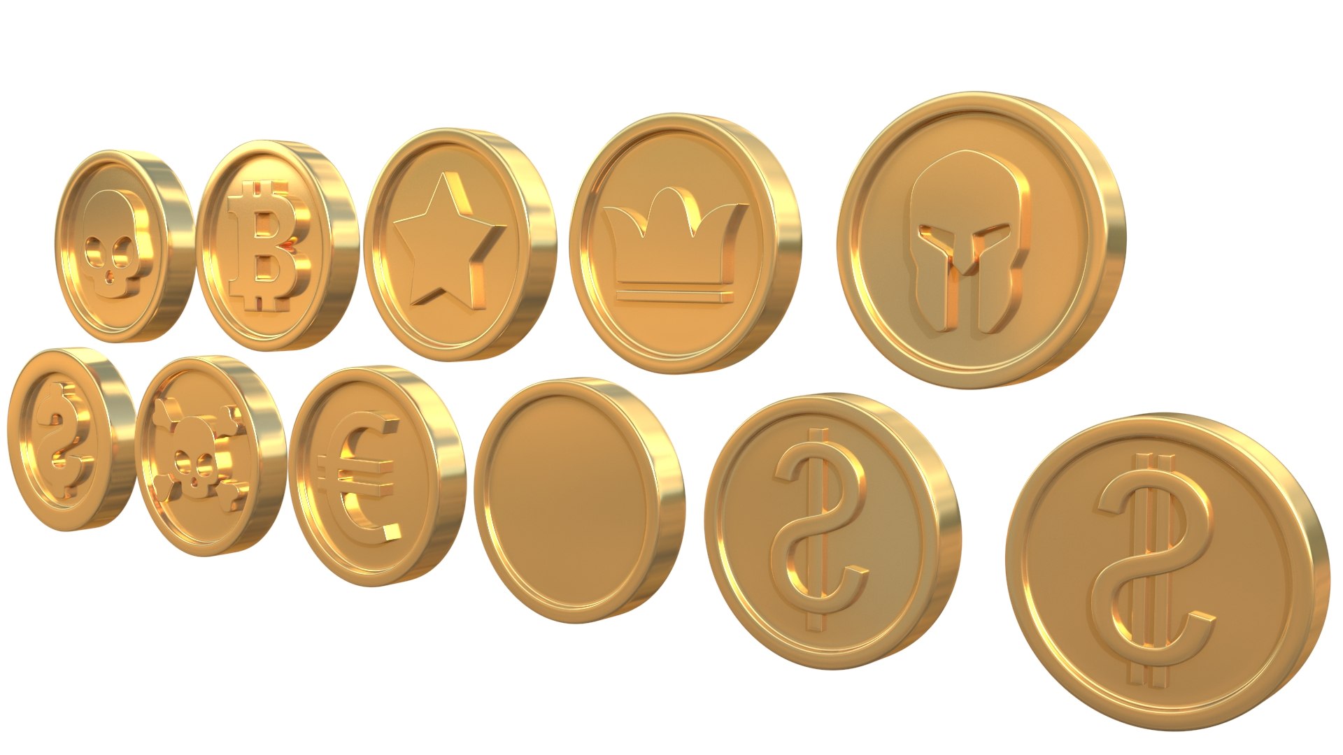 3D Coins Model - TurboSquid 2285828