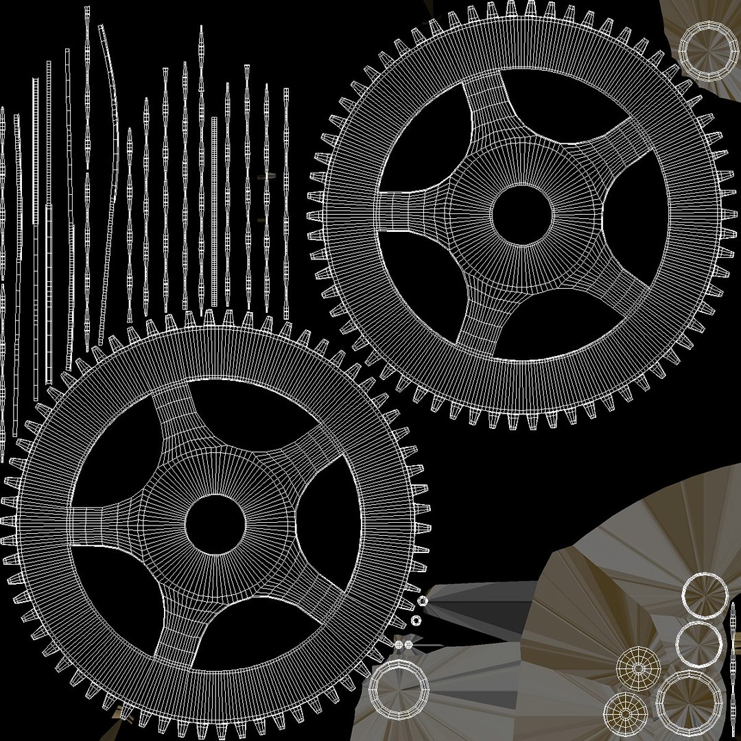 3D Clock Cogwheel - TurboSquid 2159248