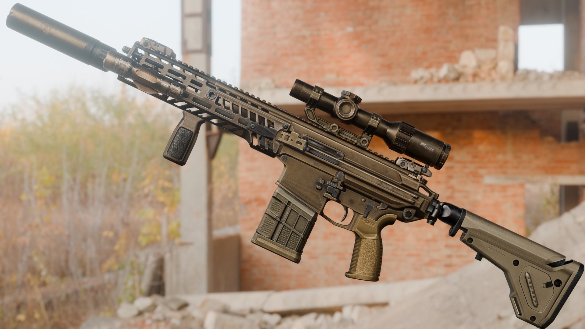 modelo 3d Rifle de asalto SIG MCX SPEAR 68x51 - TurboSquid 2188704
