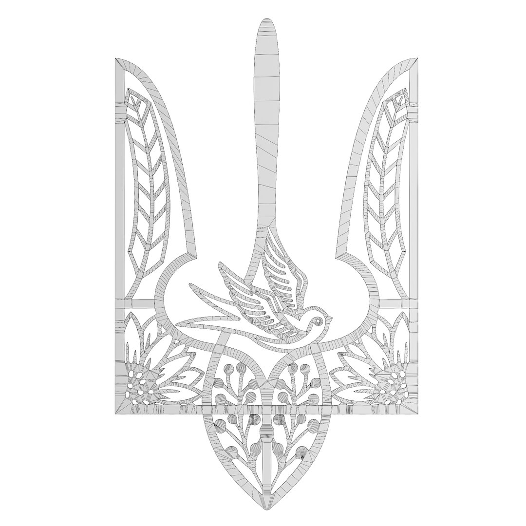 3D Emblem Of Ukraine Model - TurboSquid 2018209
