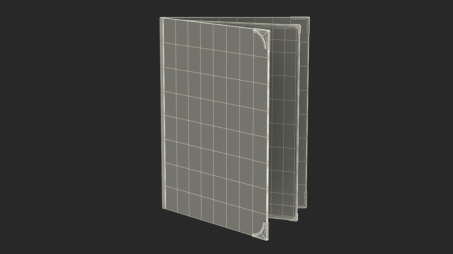 3D Model Hardcover Menu Binder Slightly Open - TurboSquid 2385138