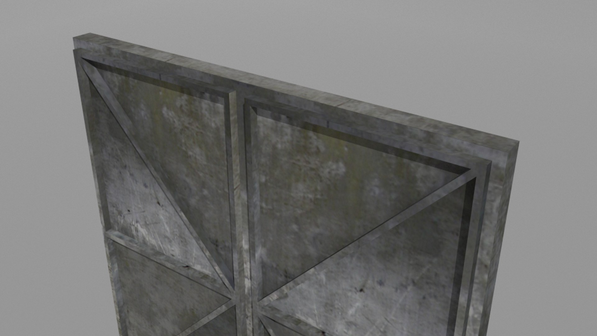 3d Model Metal Bunker Doors