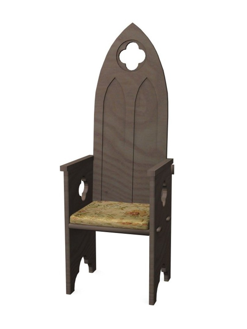 3d Model Gothic Chair