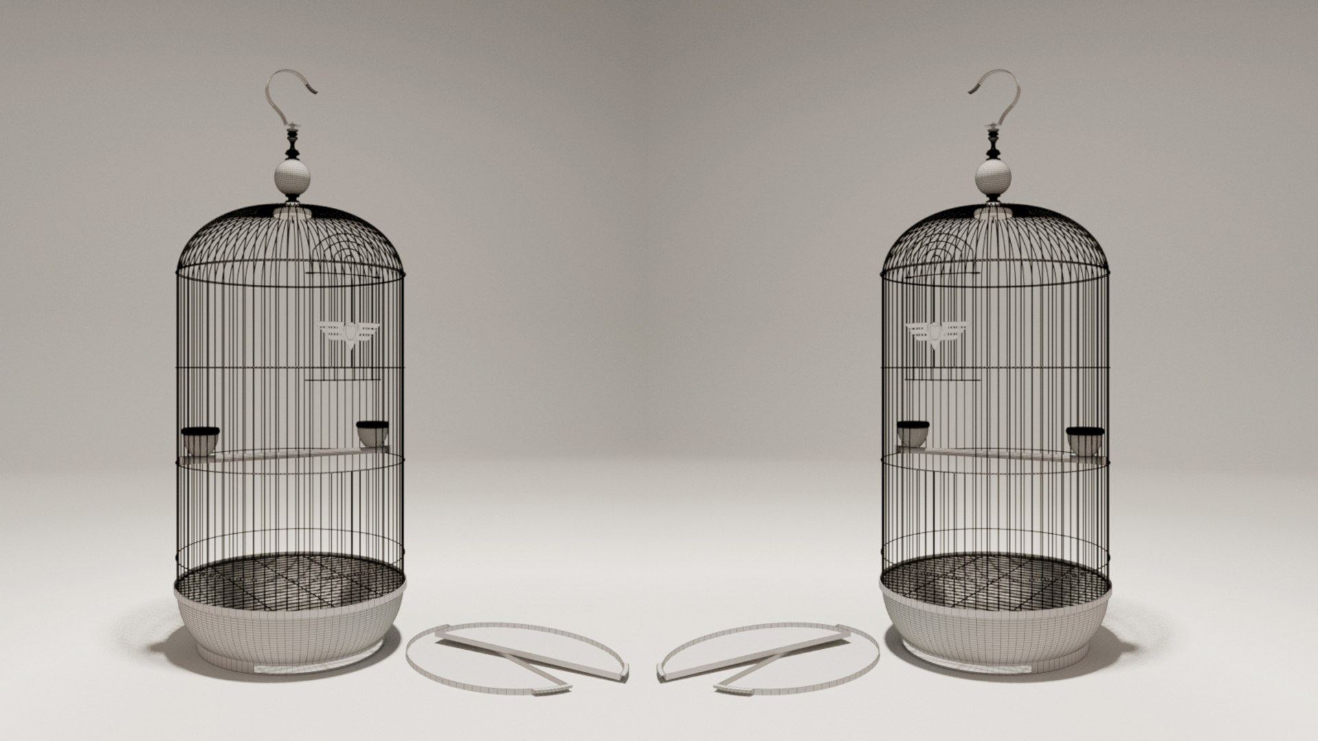 3D bird cage model - TurboSquid 1548312