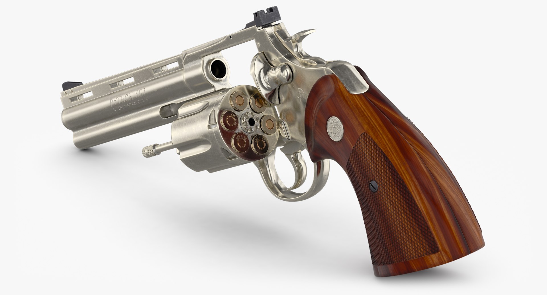 revolver colt python 3d model