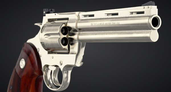 revolver colt python 3d model