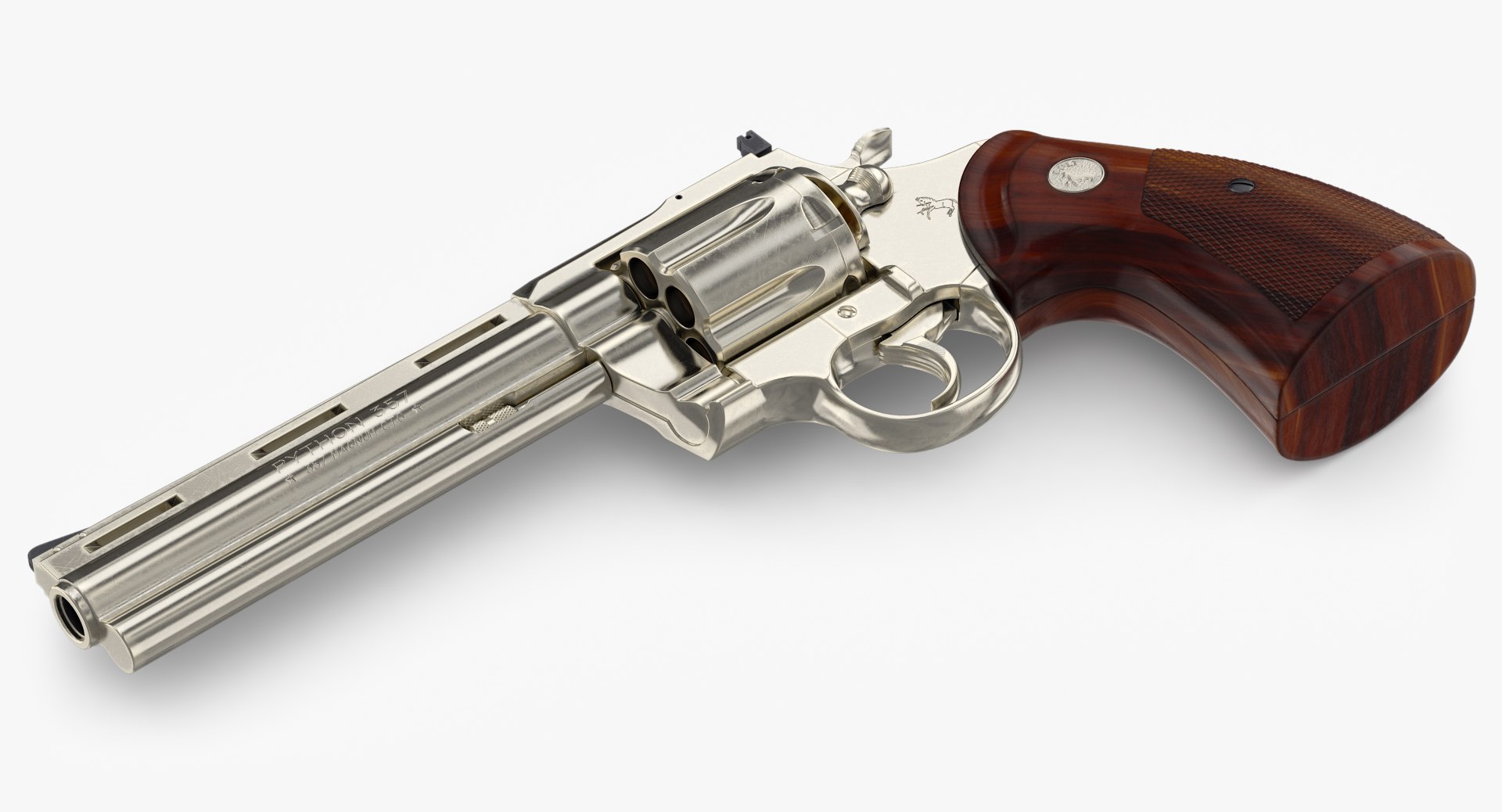 revolver colt python 3d model