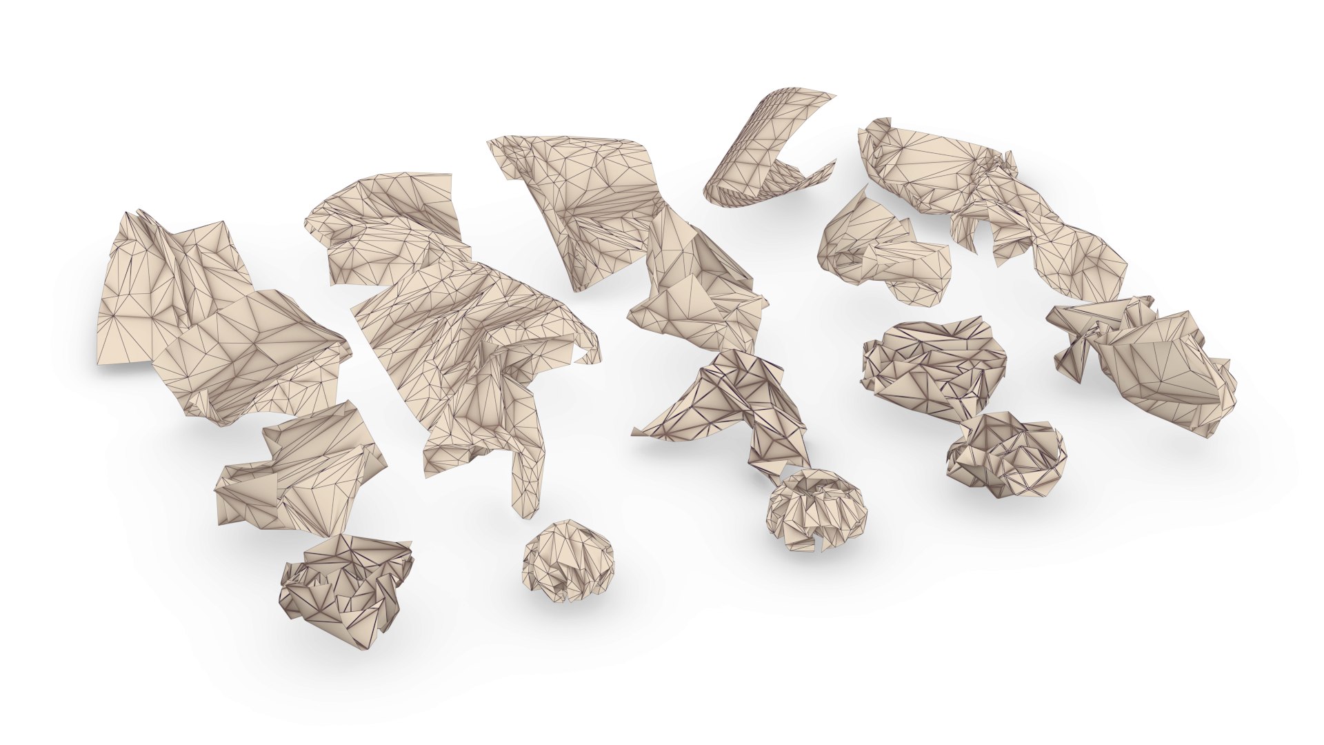 Crumpled Paper 3D Model - TurboSquid 2196827