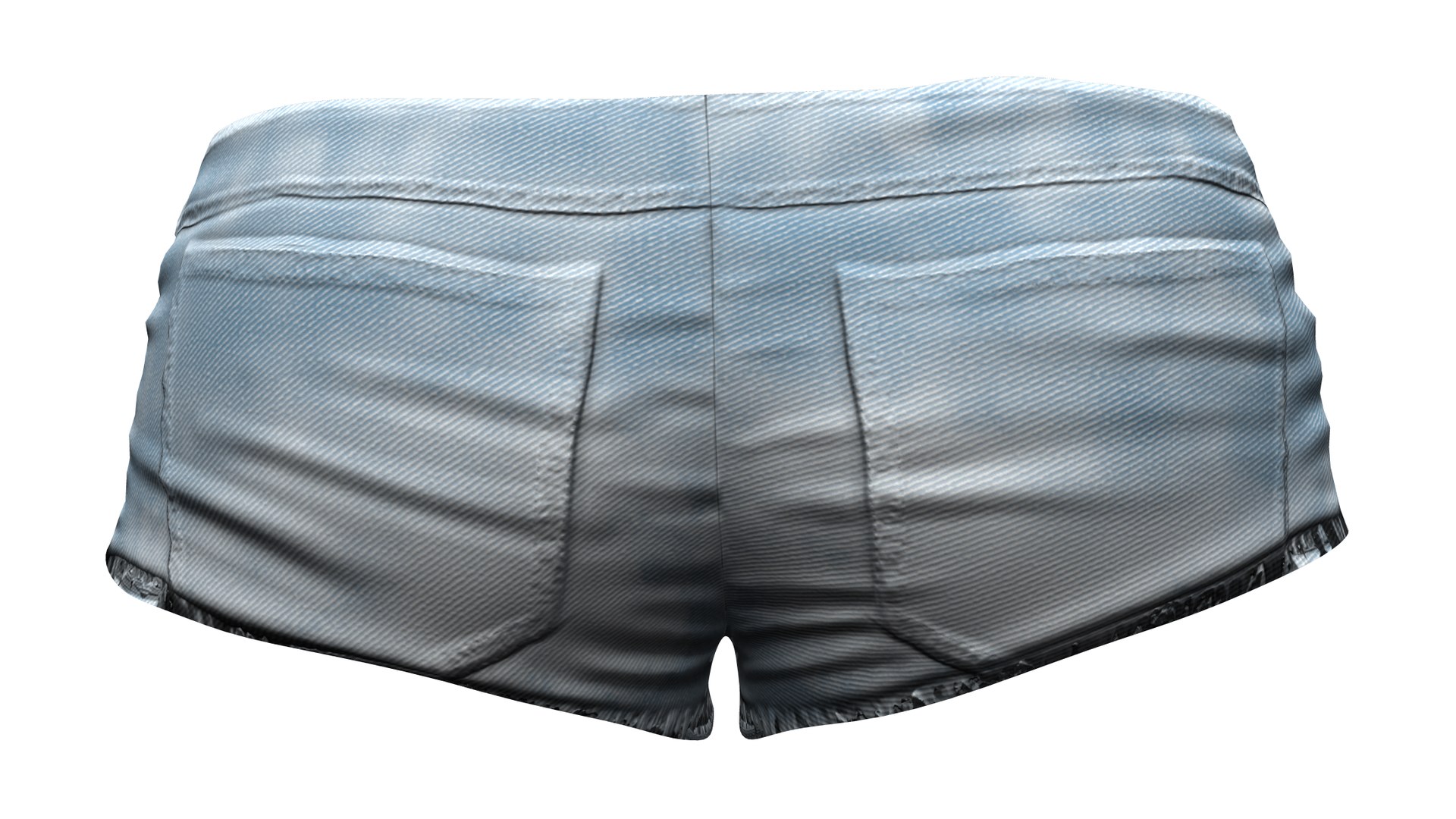 3D Open Front Unbuttoned Unzipped Micro Denim Shorts - TurboSquid 1962194
