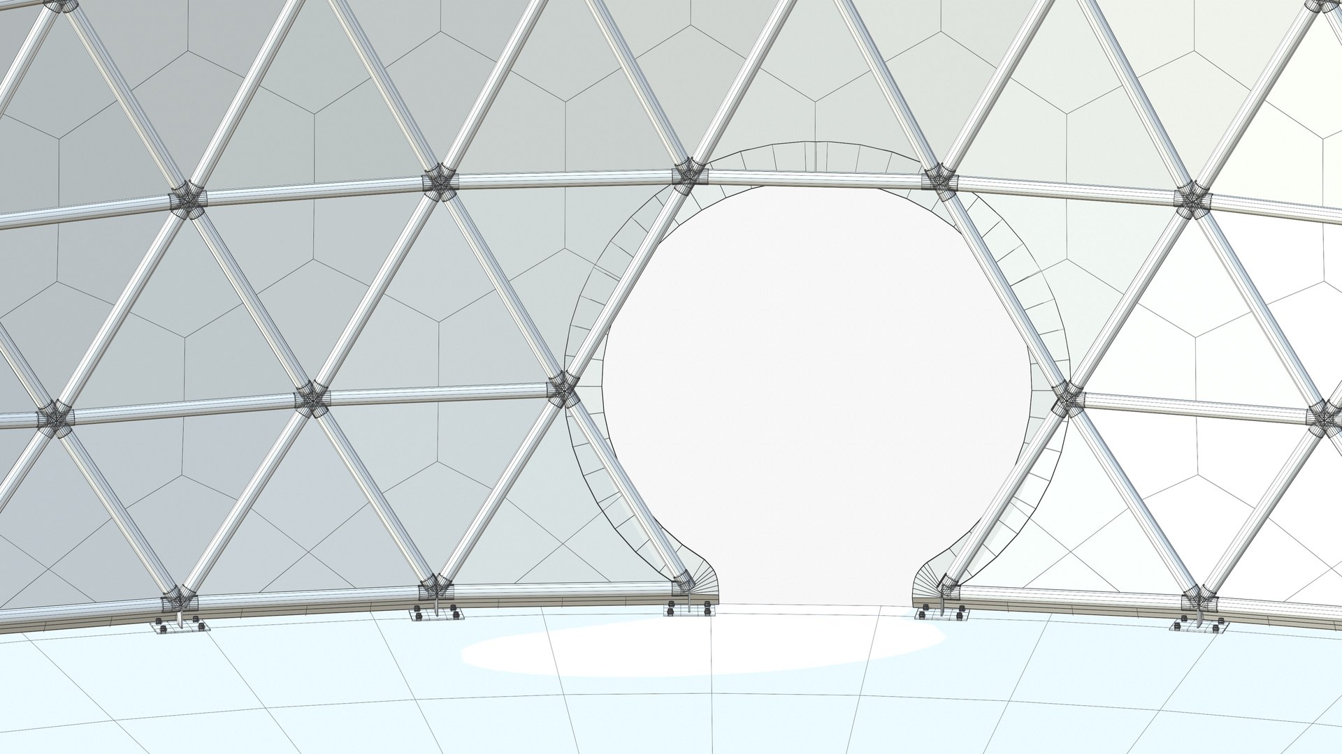 Geodesic Dome V8 Structure 3D model - TurboSquid 1898014