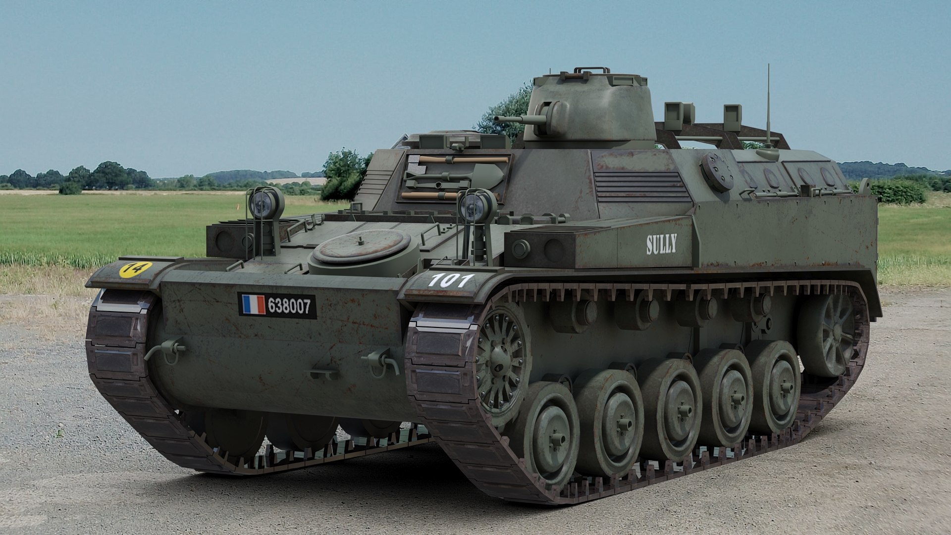 Combat Apc Army 3d Model