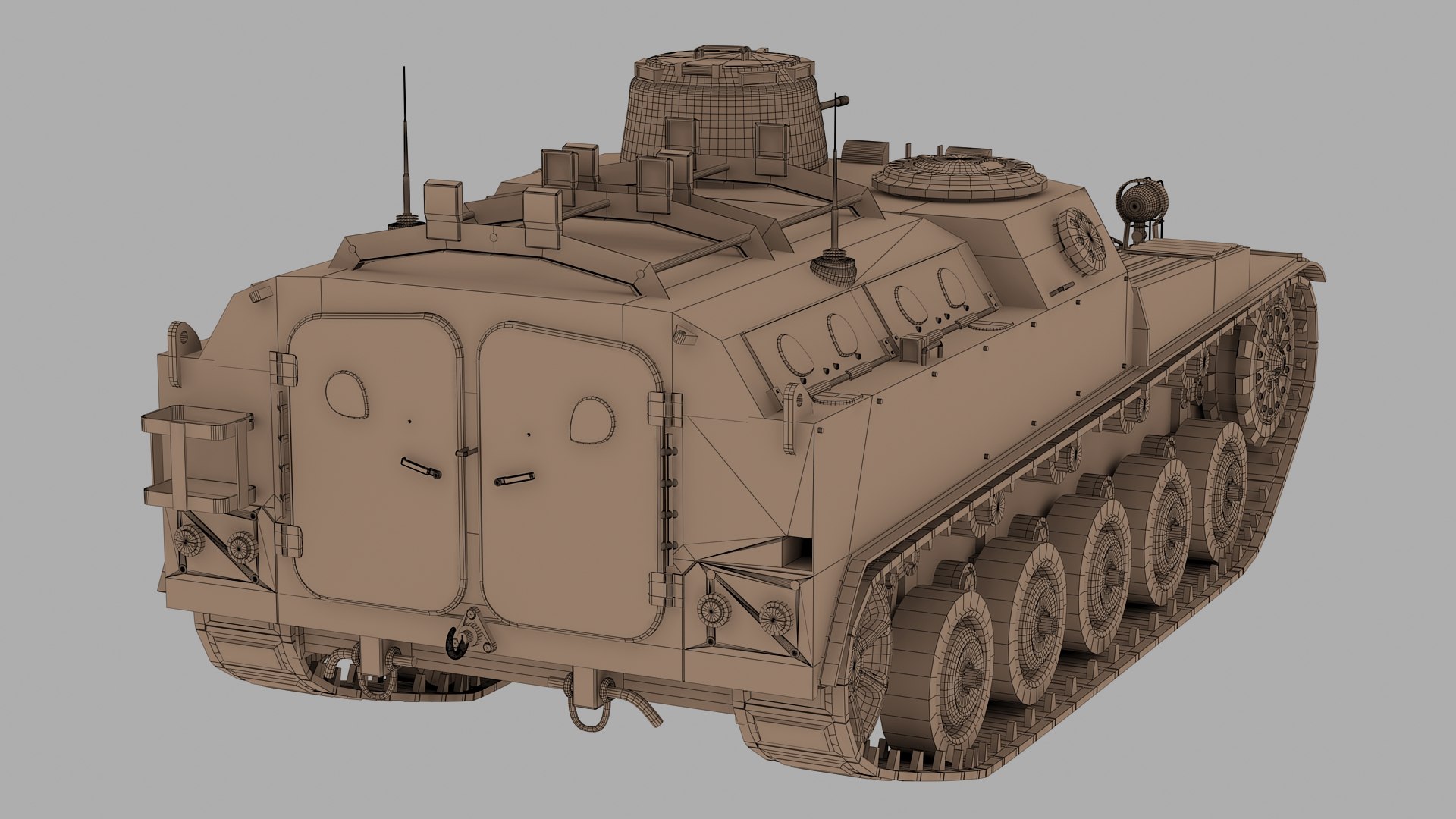 Combat Apc Army 3d Model