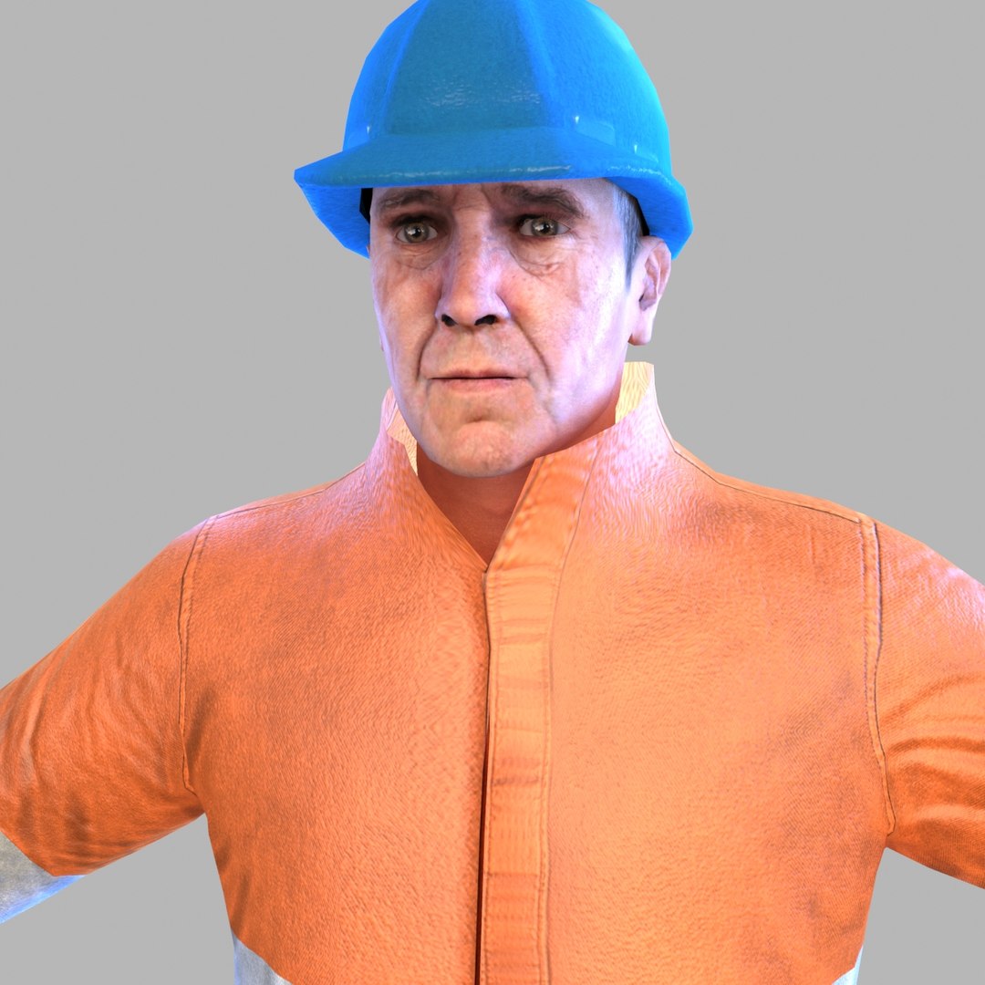 Safety Worker Man 3D Model - TurboSquid 1483078
