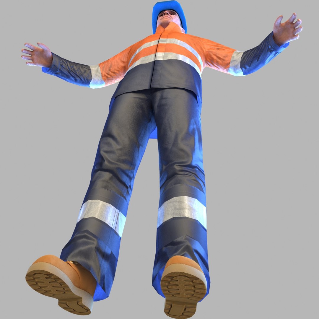 Safety Worker Man 3D Model - TurboSquid 1483078