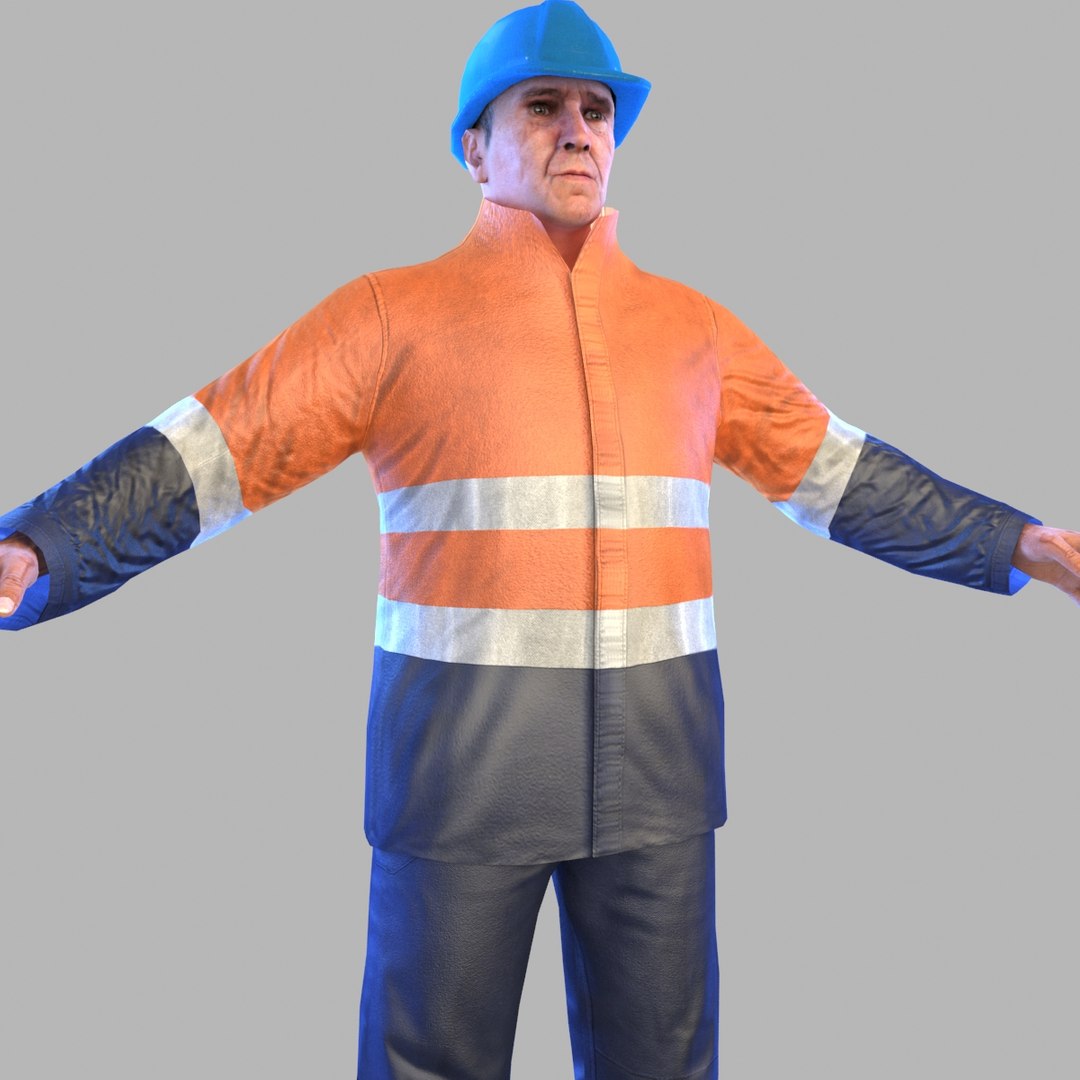 Safety Worker Man 3D Model - TurboSquid 1483078