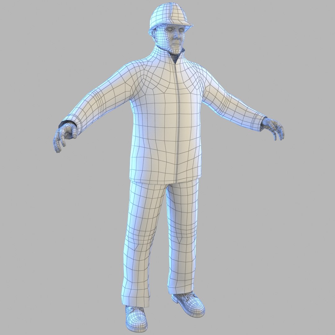 Safety Worker Man 3D Model - TurboSquid 1483078
