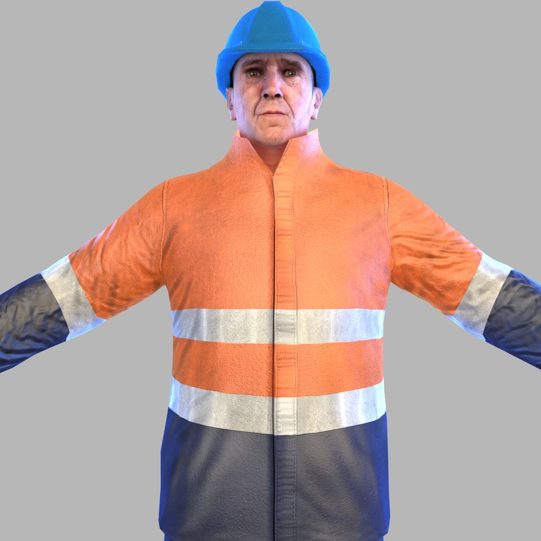 Safety Worker Man 3D Model - TurboSquid 1483078