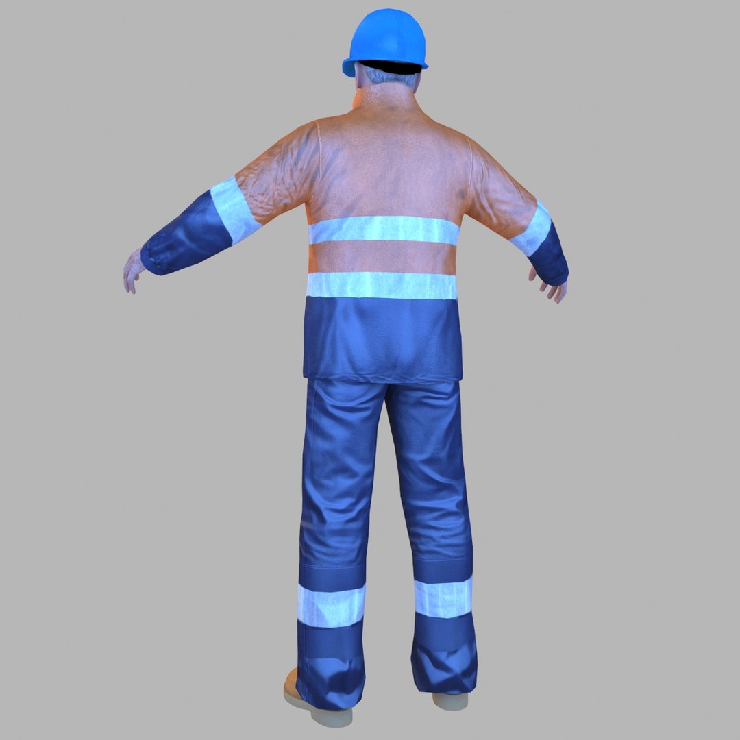 Safety Worker Man 3D Model - TurboSquid 1483078