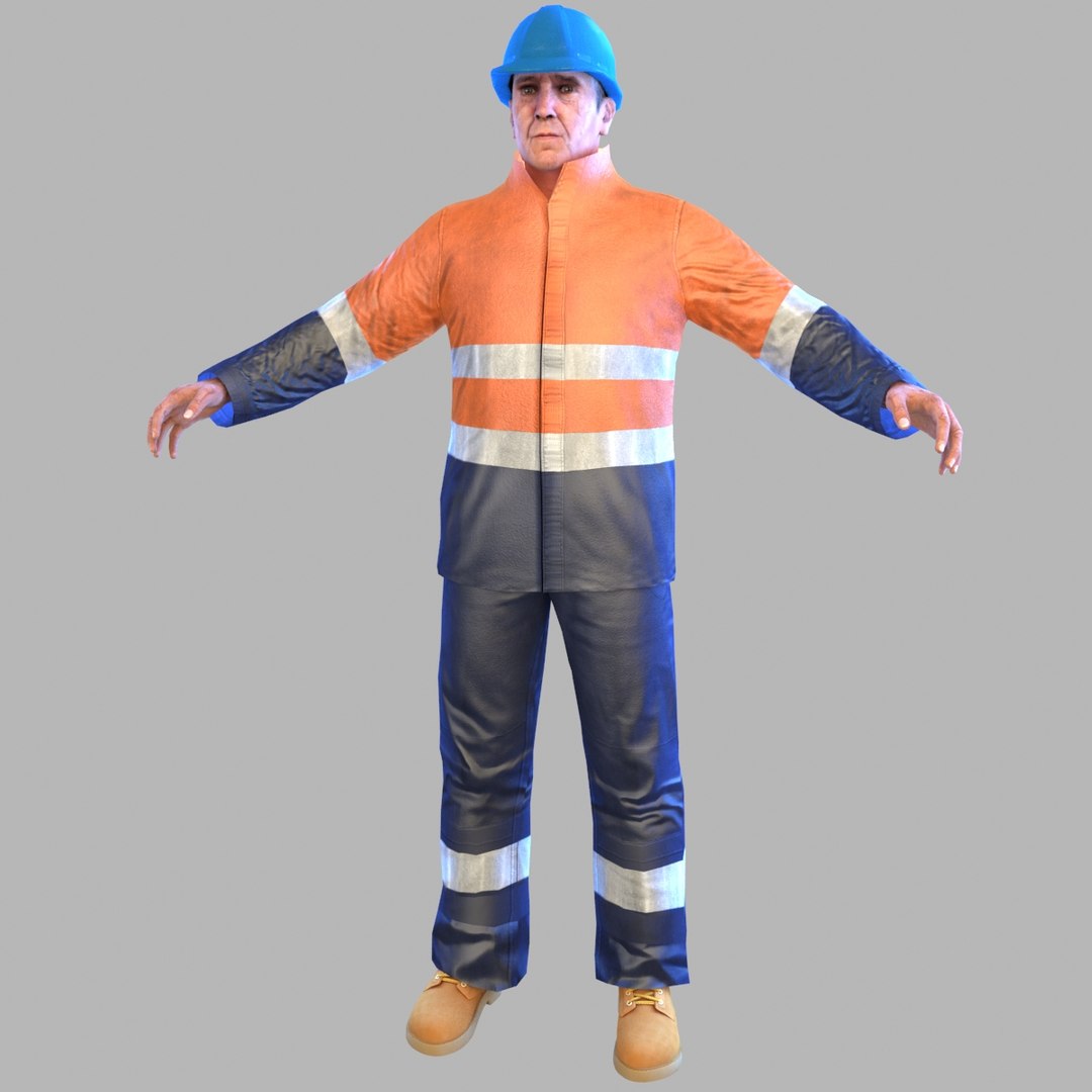 Safety Worker Man 3D Model - TurboSquid 1483078