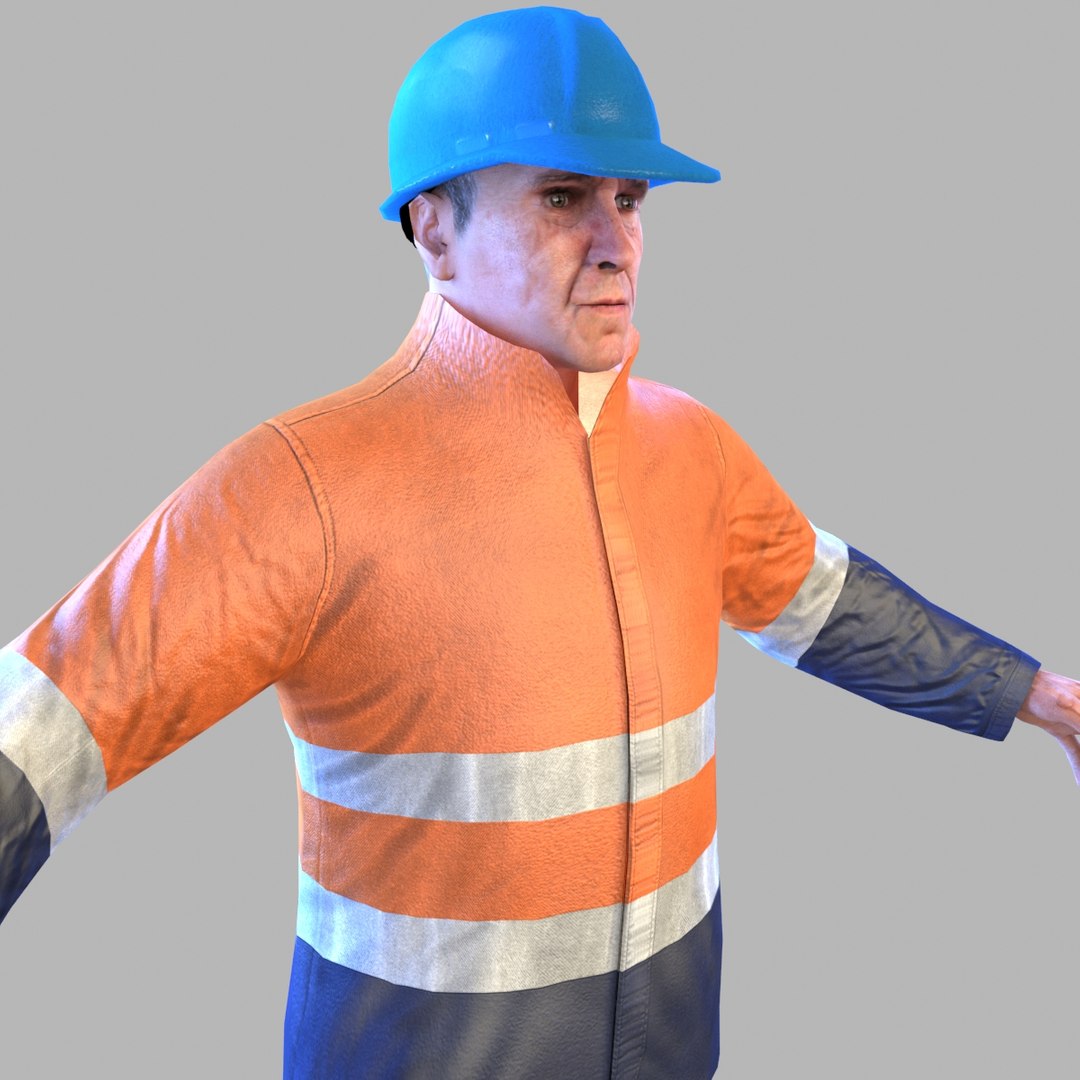 Safety Worker Man 3D Model - TurboSquid 1483078