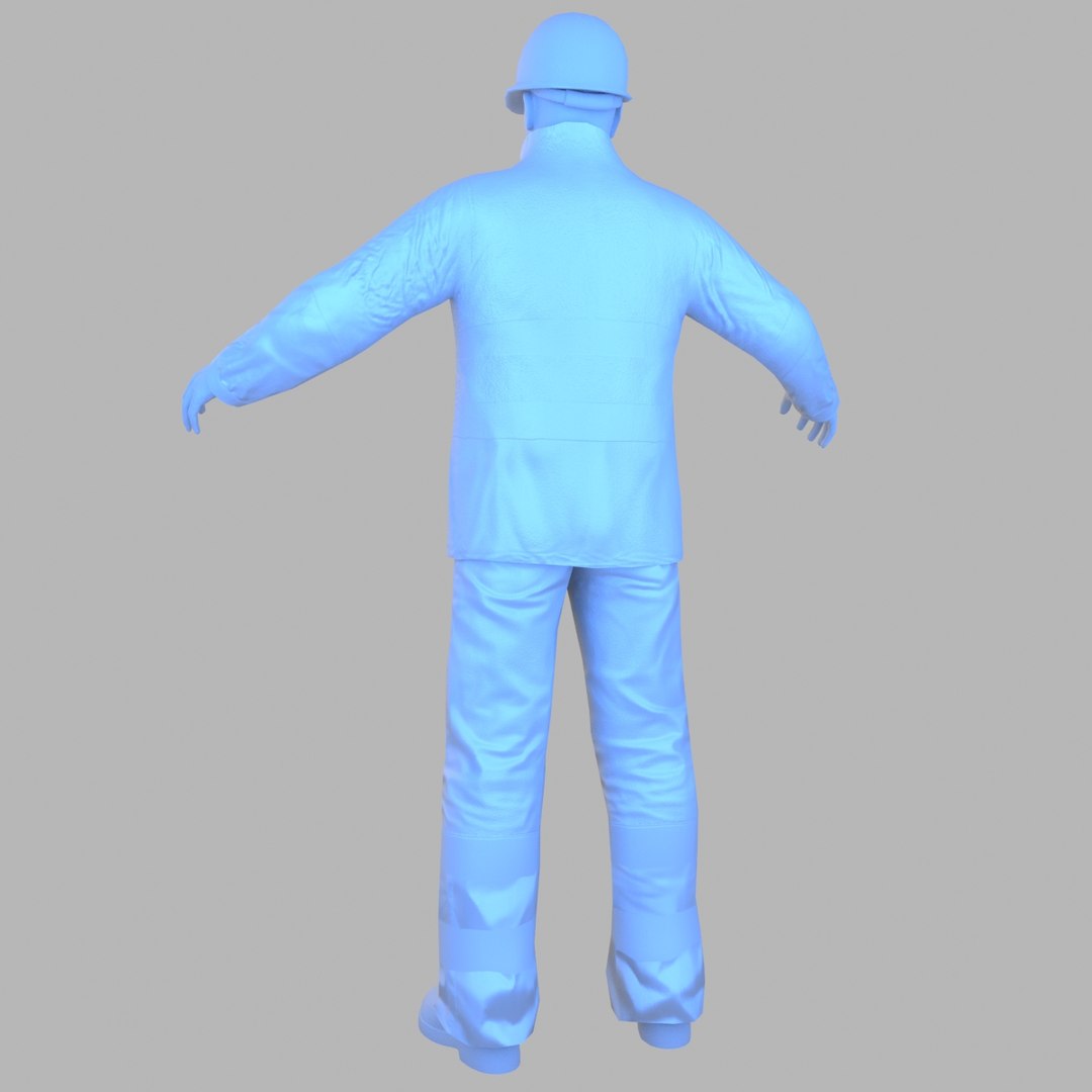 Safety Worker Man 3D Model - TurboSquid 1483078
