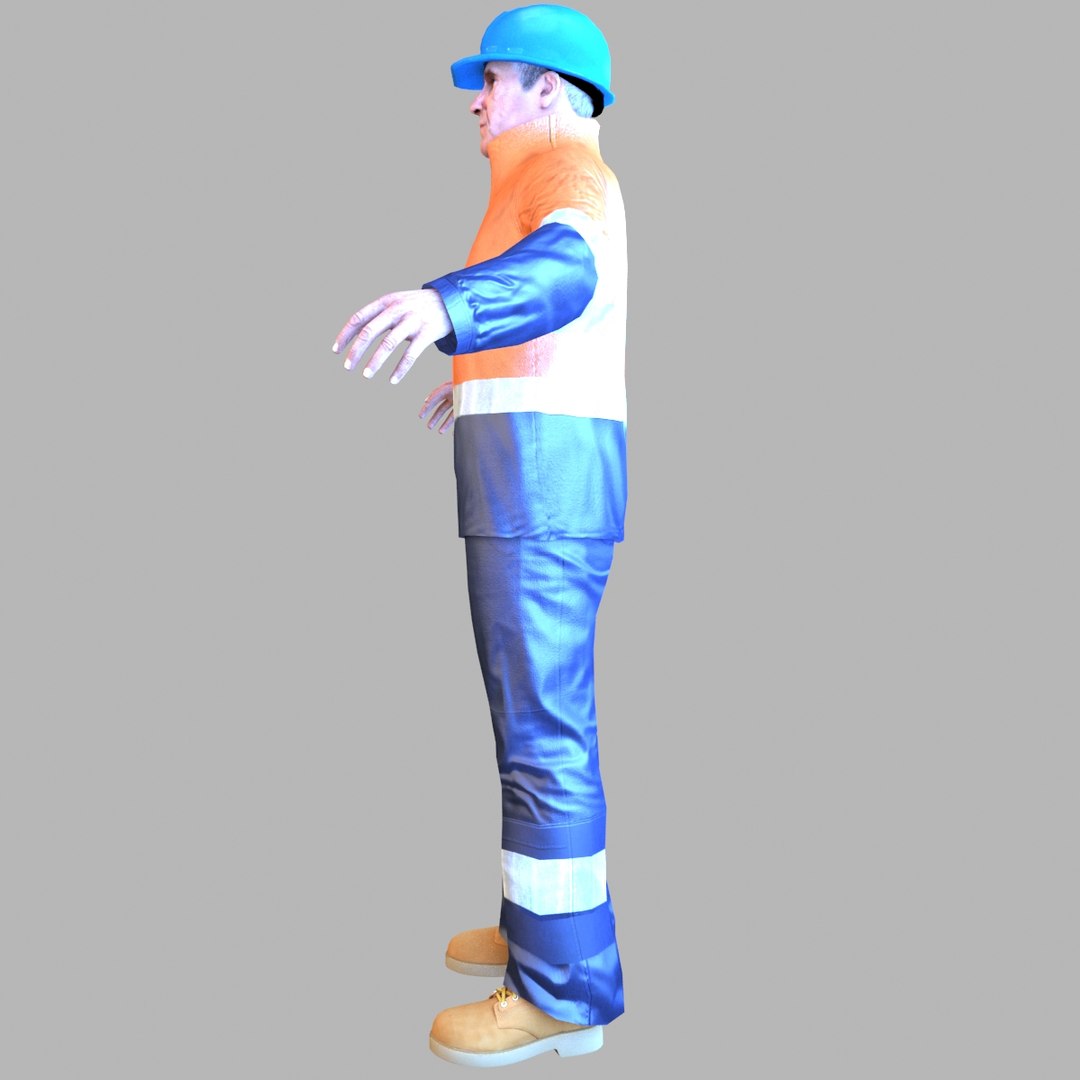 Safety Worker Man 3D Model - TurboSquid 1483078