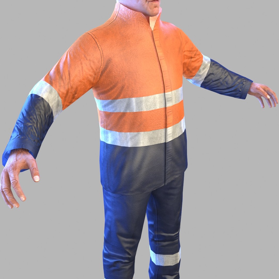 Safety Worker Man 3D Model - TurboSquid 1483078