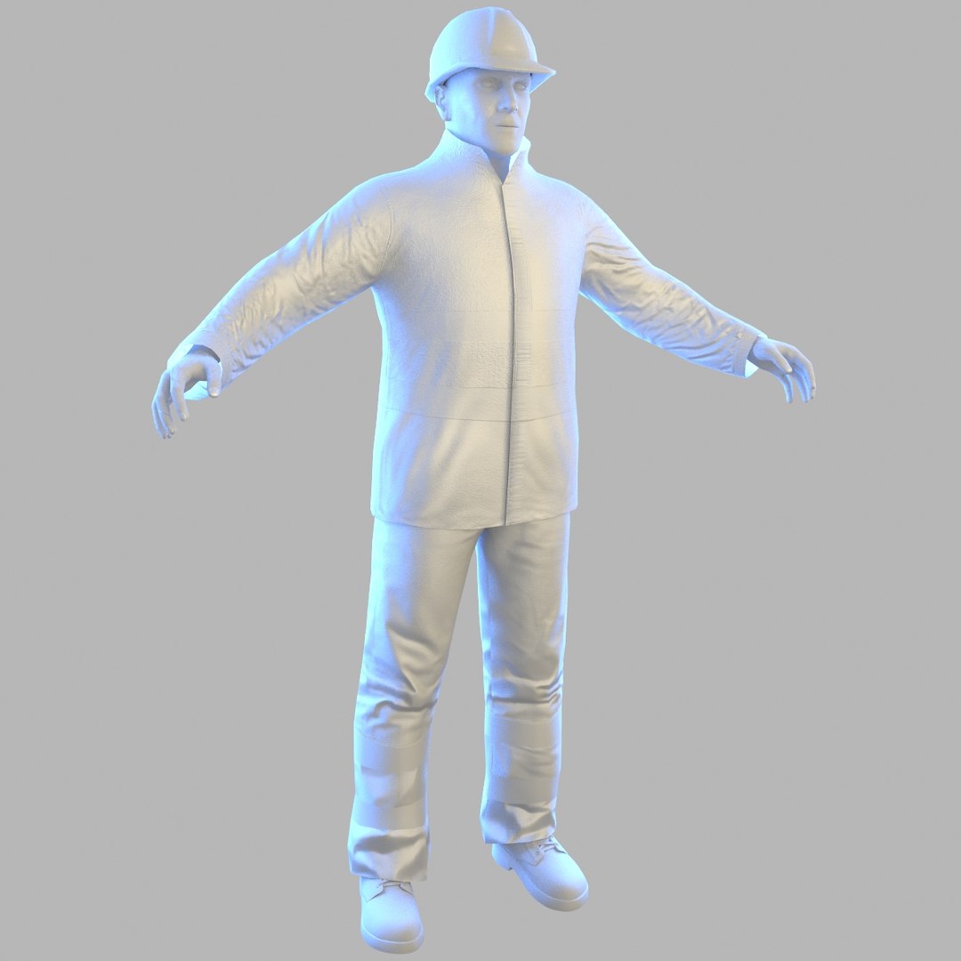 Safety Worker Man 3D Model - TurboSquid 1483078