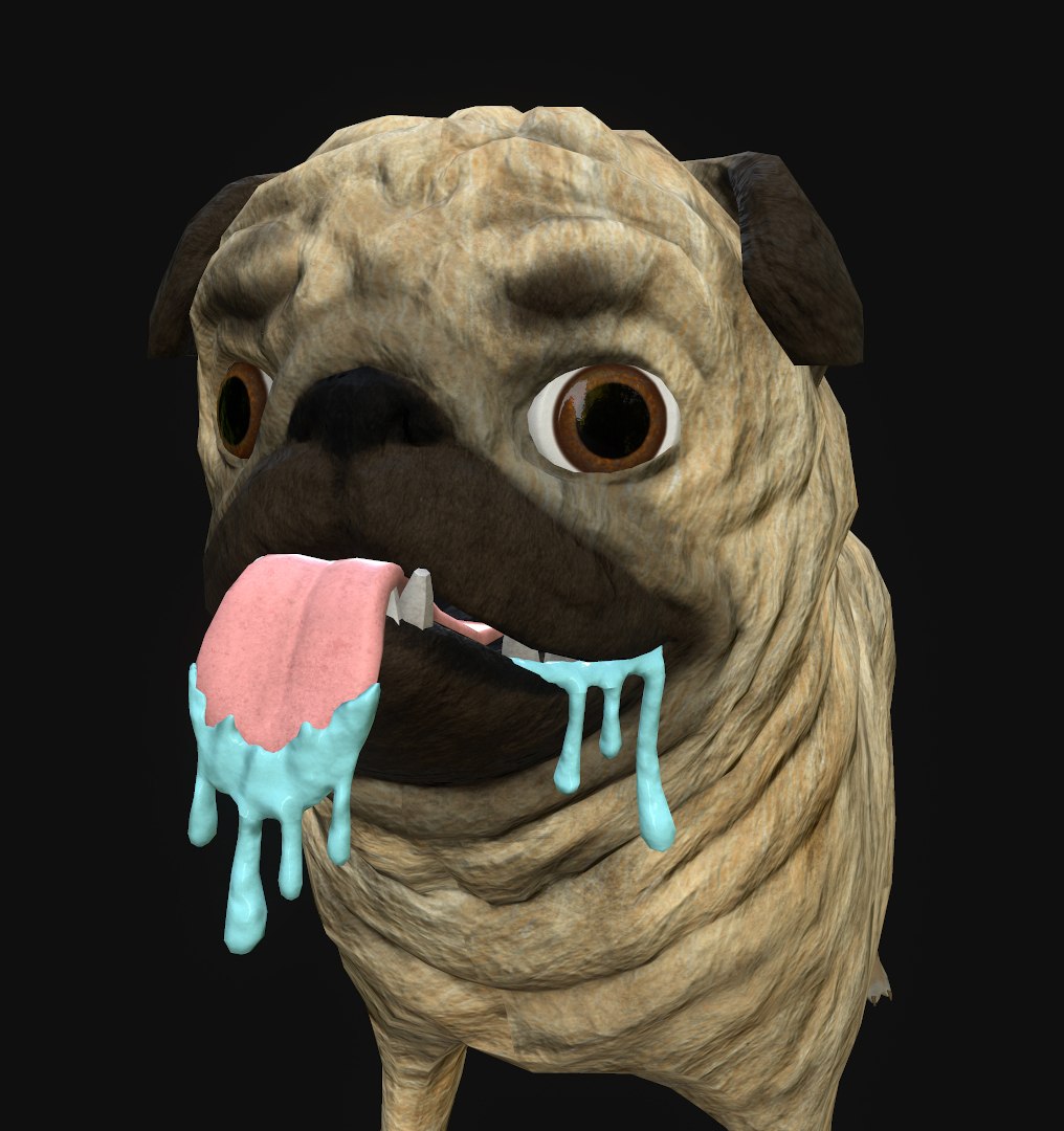 Pug Dog Rigged Animations Model - TurboSquid 1347391