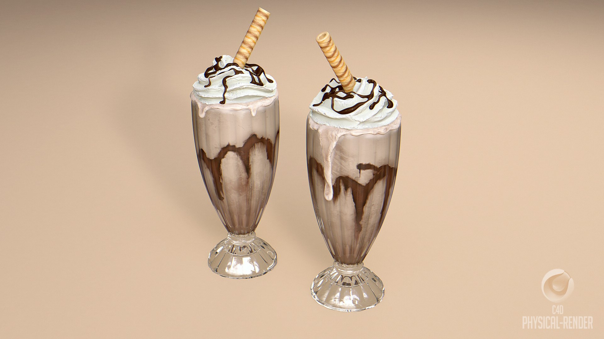 Realistic Luxurious Milkshake Glass Super Fun Drink 3D - TurboSquid 2081852