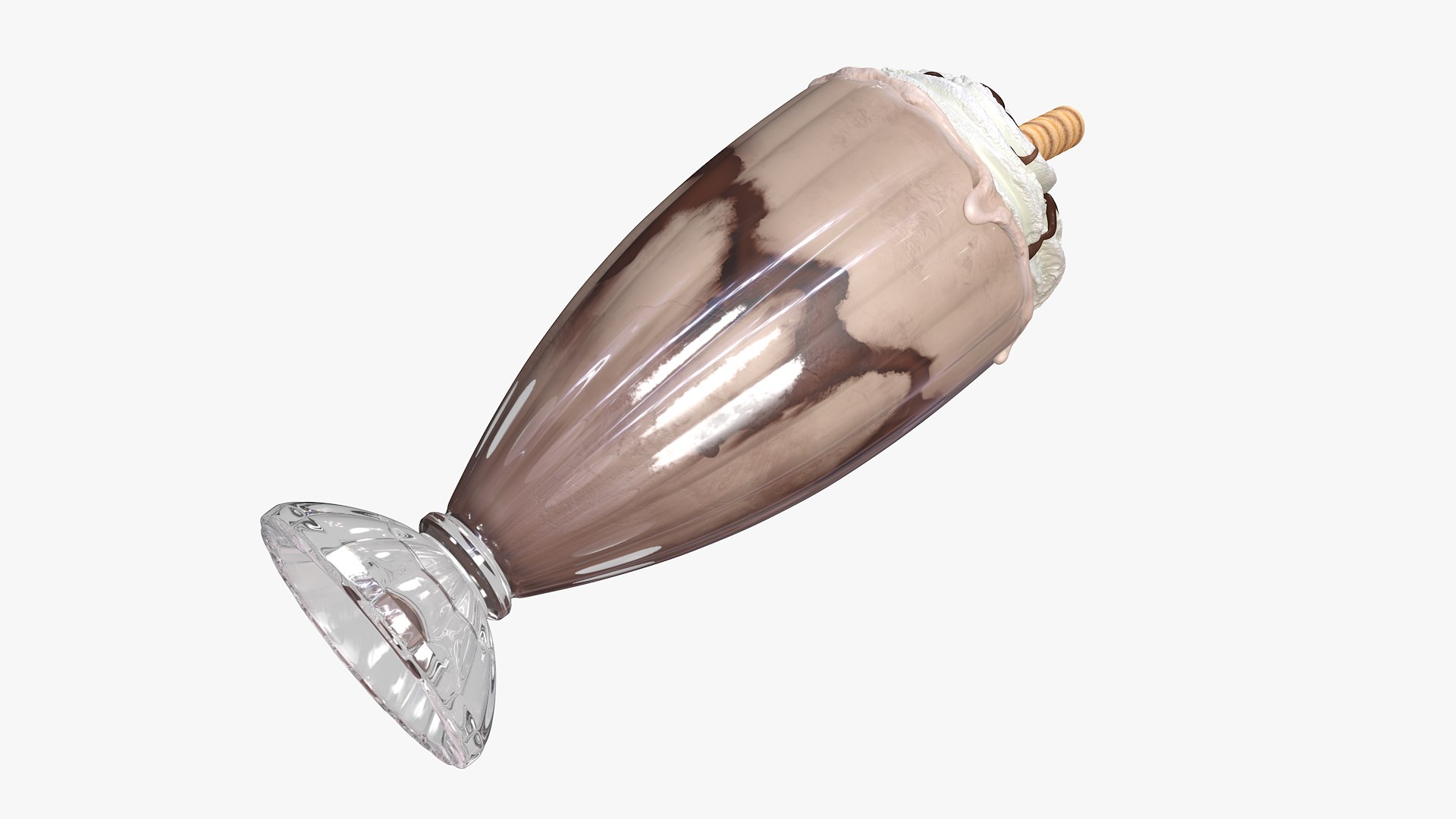 Realistic Luxurious Milkshake Glass Super Fun Drink 3D - TurboSquid 2081852