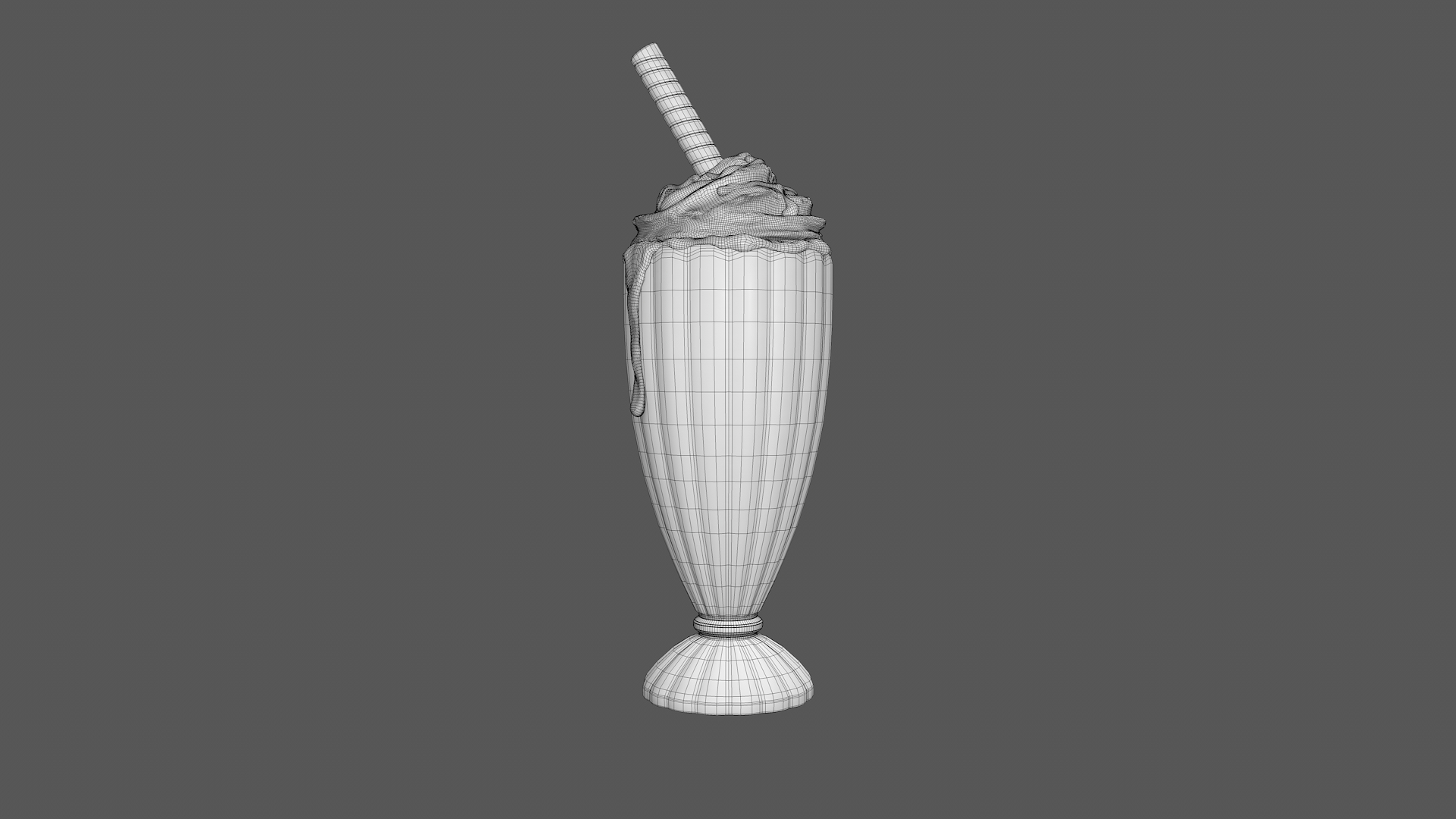 Realistic Luxurious Milkshake Glass Super Fun Drink 3D - TurboSquid 2081852