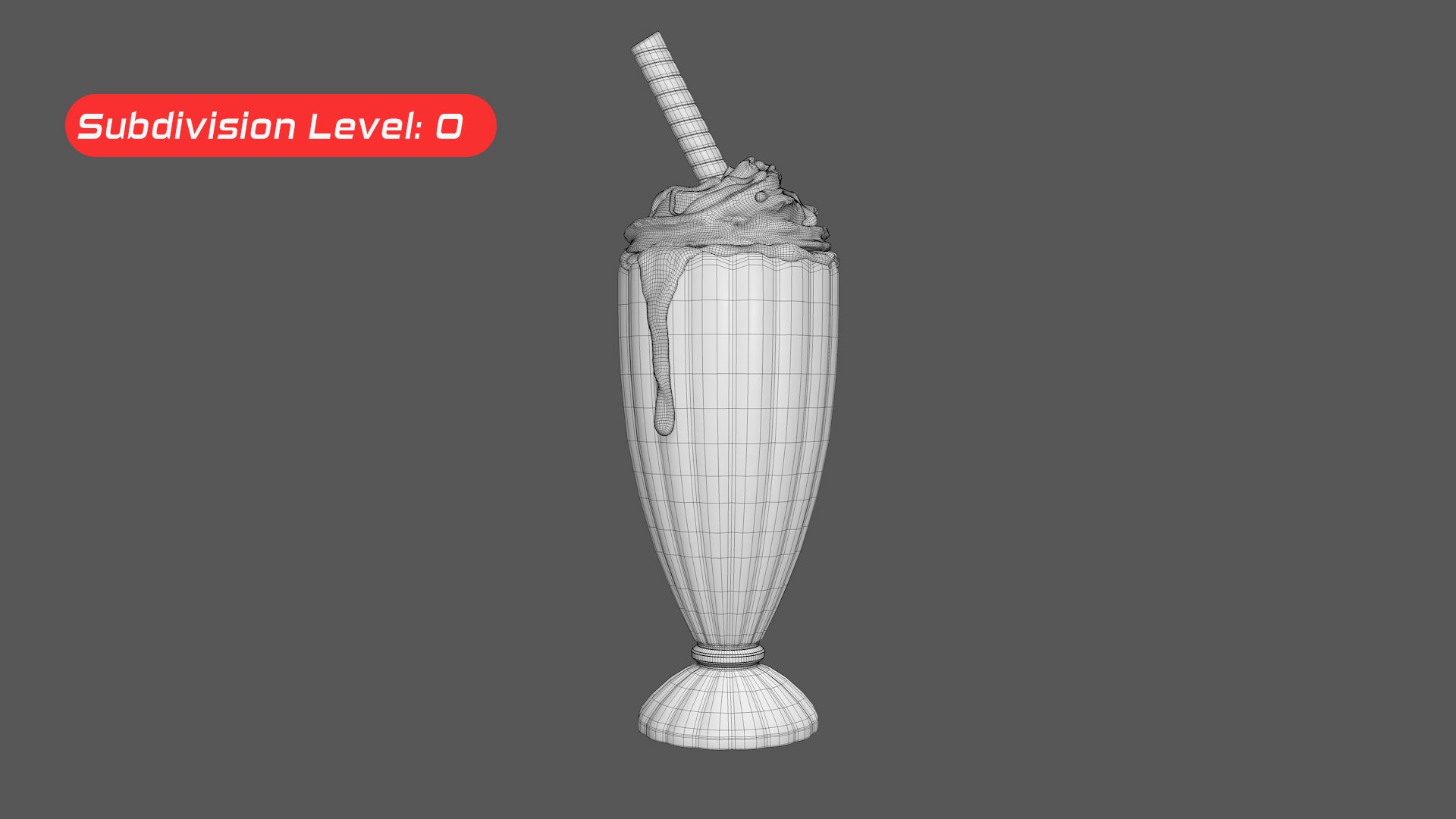 Realistic Luxurious Milkshake Glass Super Fun Drink 3D - TurboSquid 2081852