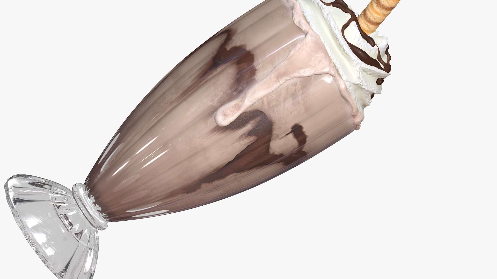 Realistic Luxurious Milkshake Glass Super Fun Drink 3D - TurboSquid 2081852