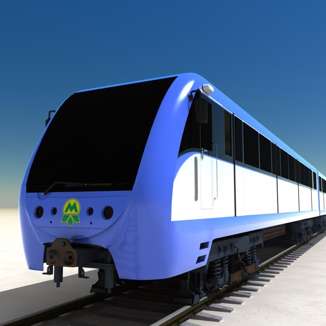 realistic subway car v2 3d obj