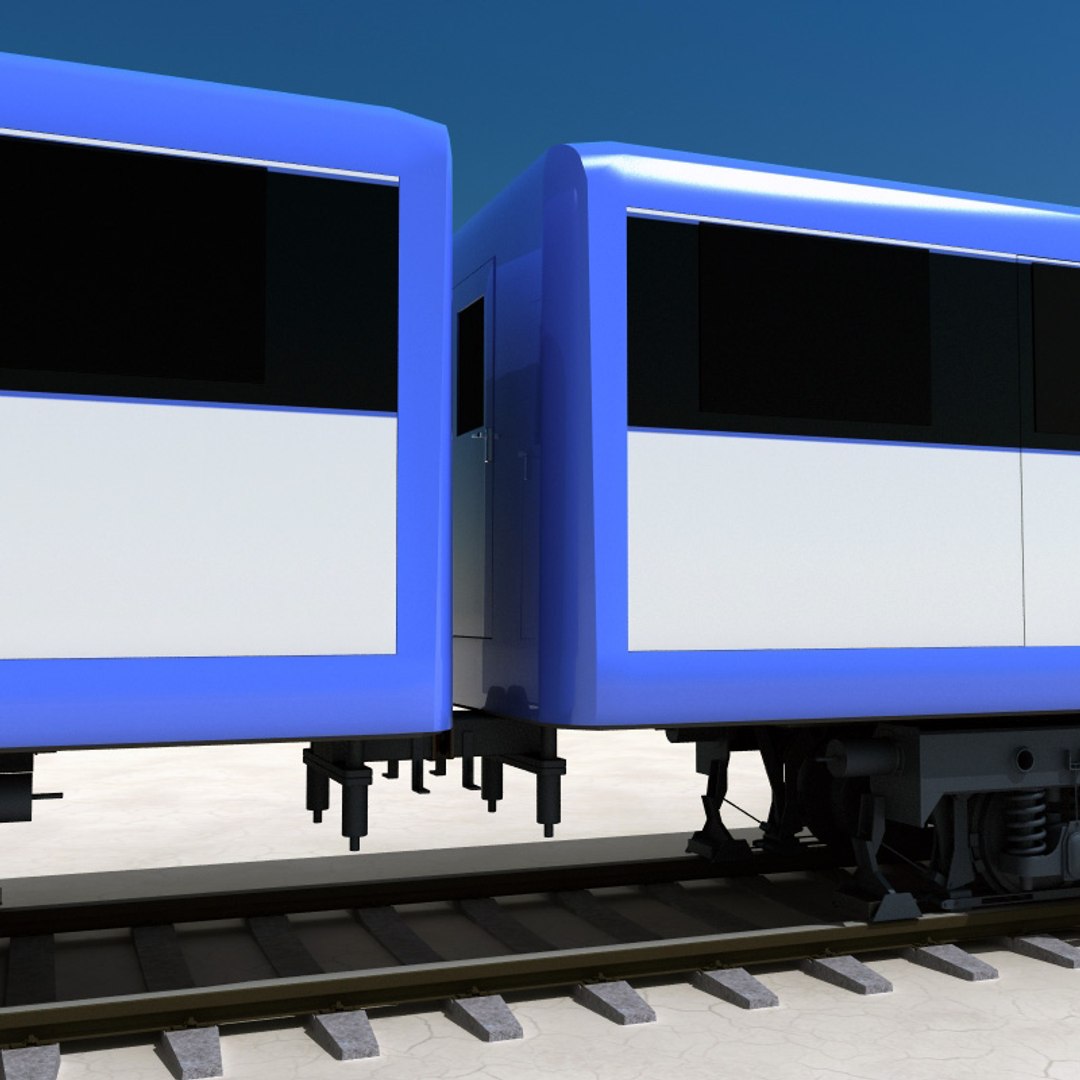realistic subway car v2 3d obj