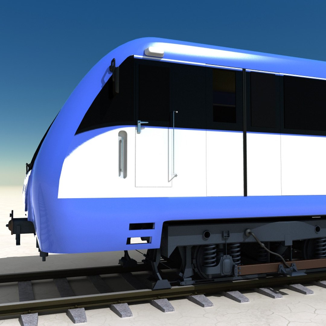 realistic subway car v2 3d obj