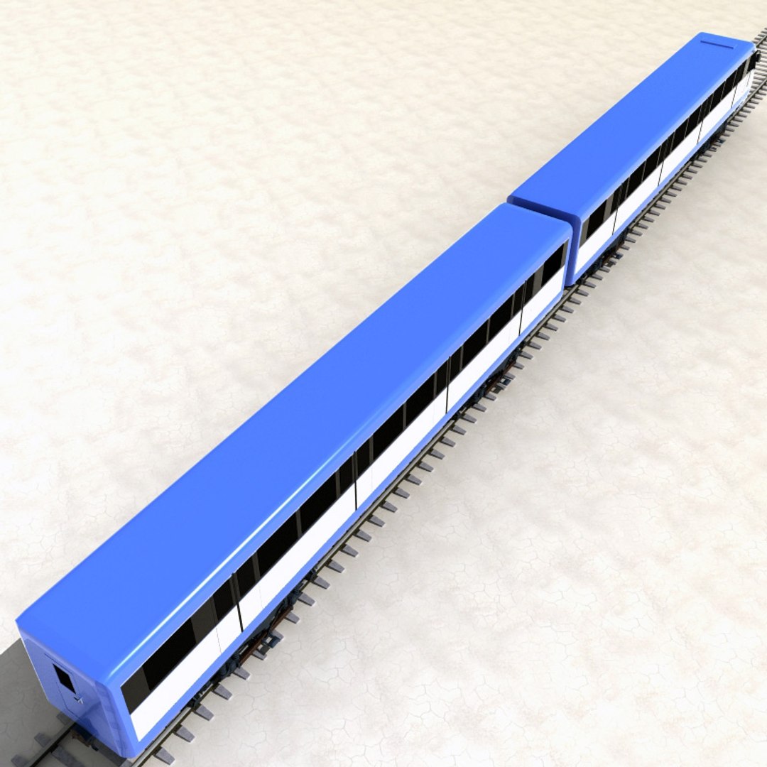 realistic subway car v2 3d obj
