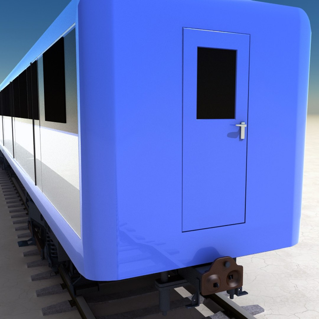 realistic subway car v2 3d obj