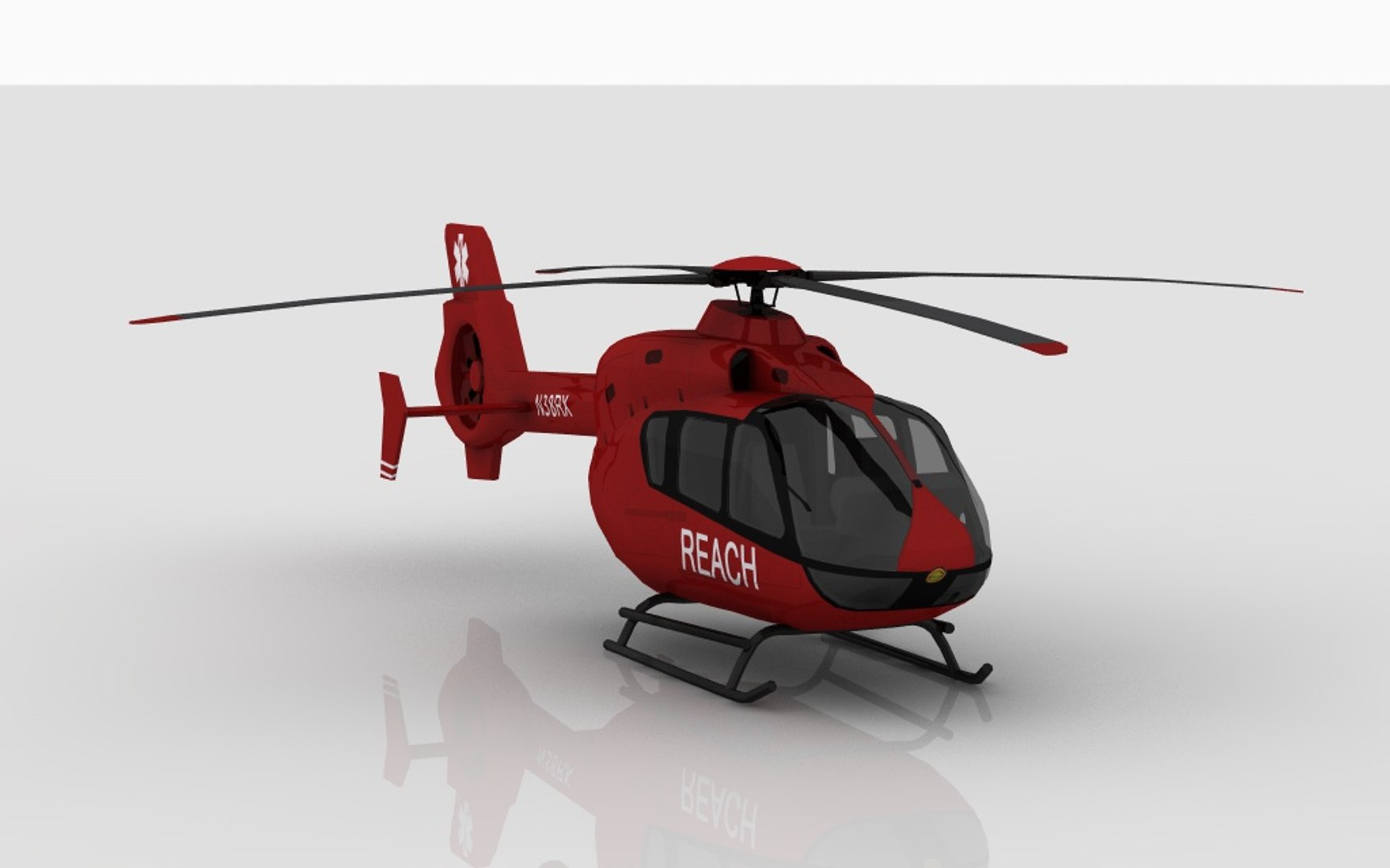 3d Heli Ec-135 Reach Model