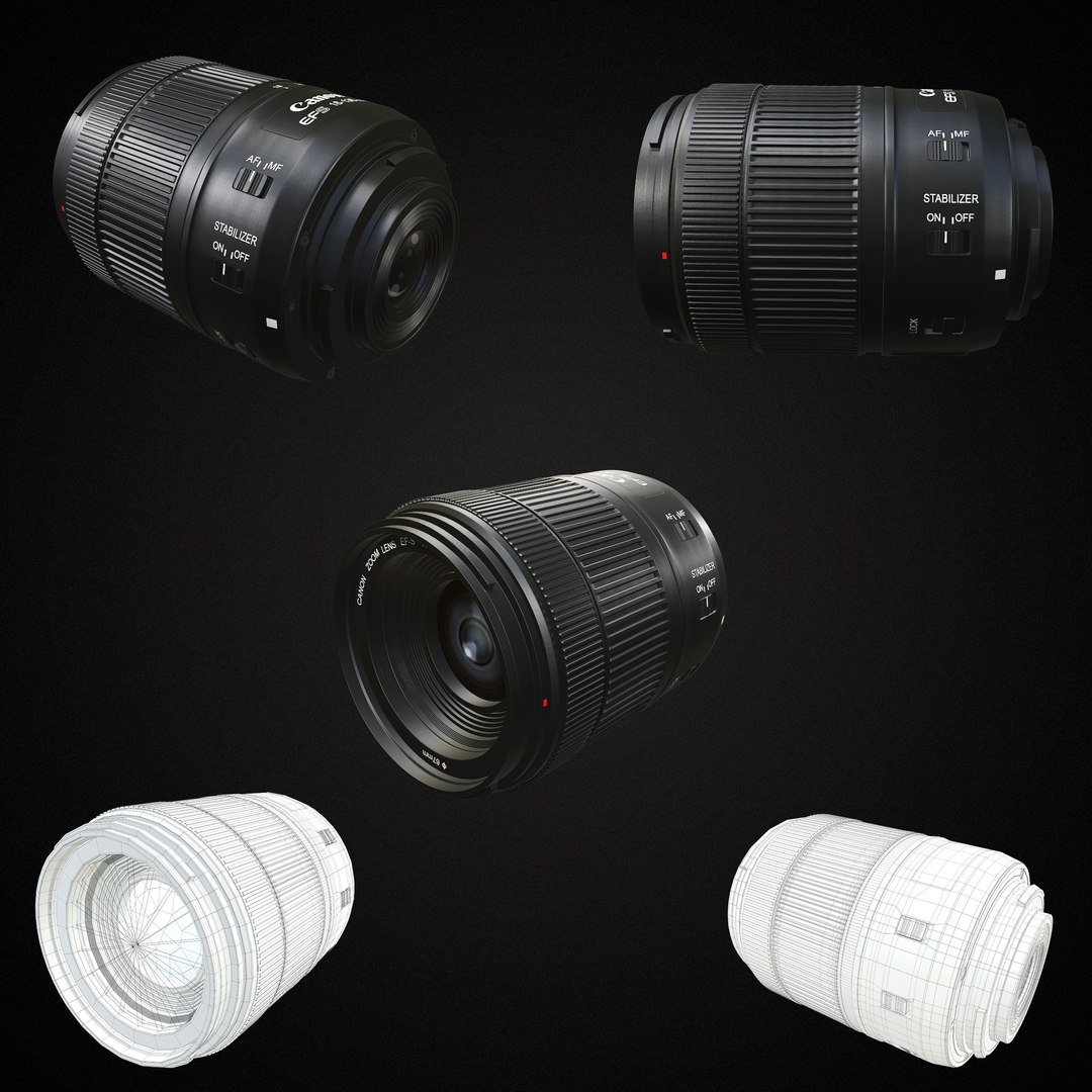 3D Canon Ef-s 18-135mm Lens Model - TurboSquid 1585862