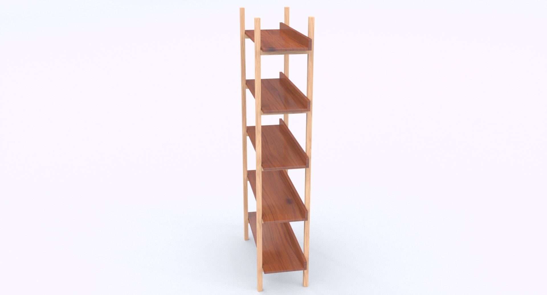 3D Model Stax Walnut Bookcase - TurboSquid 1263732