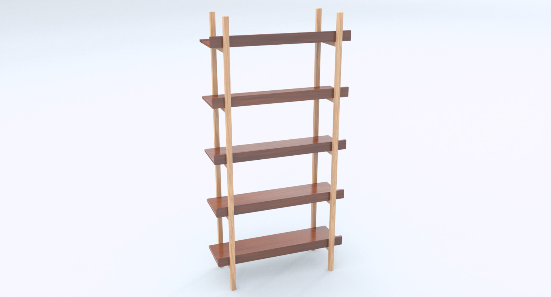 3D Model Stax Walnut Bookcase - TurboSquid 1263732