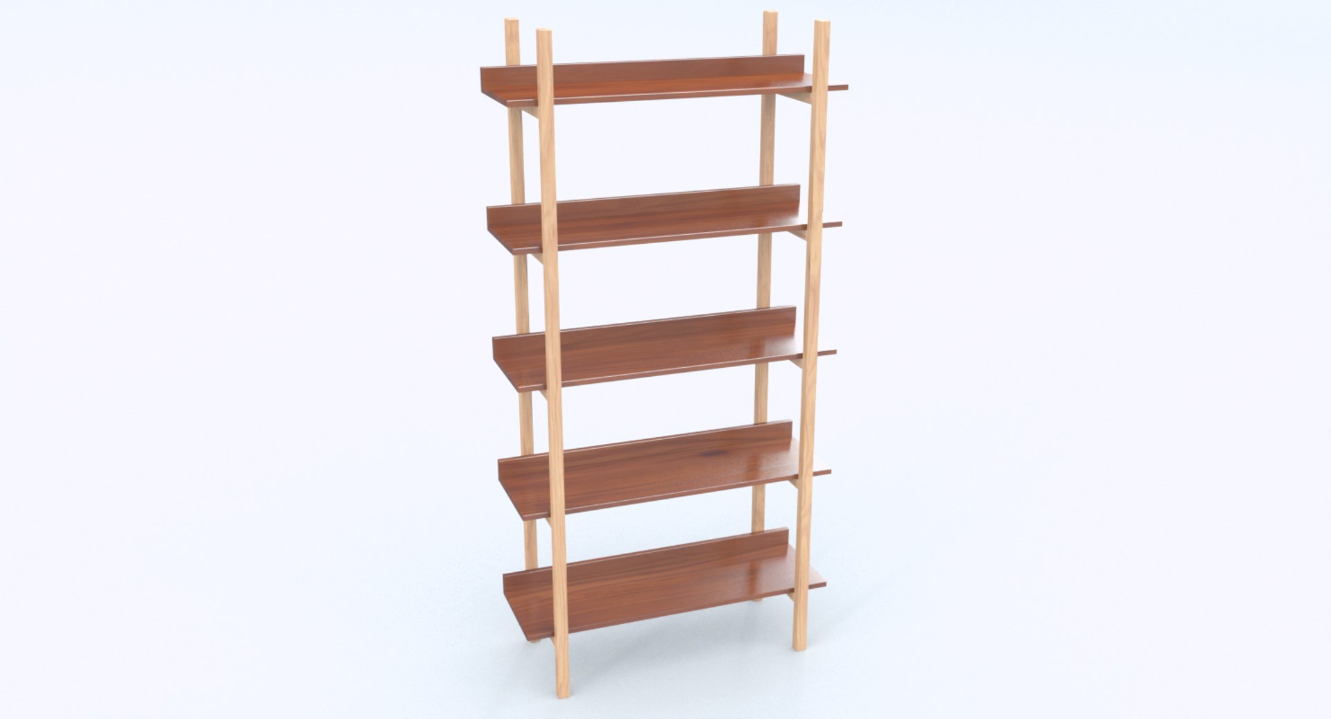3D Model Stax Walnut Bookcase - TurboSquid 1263732