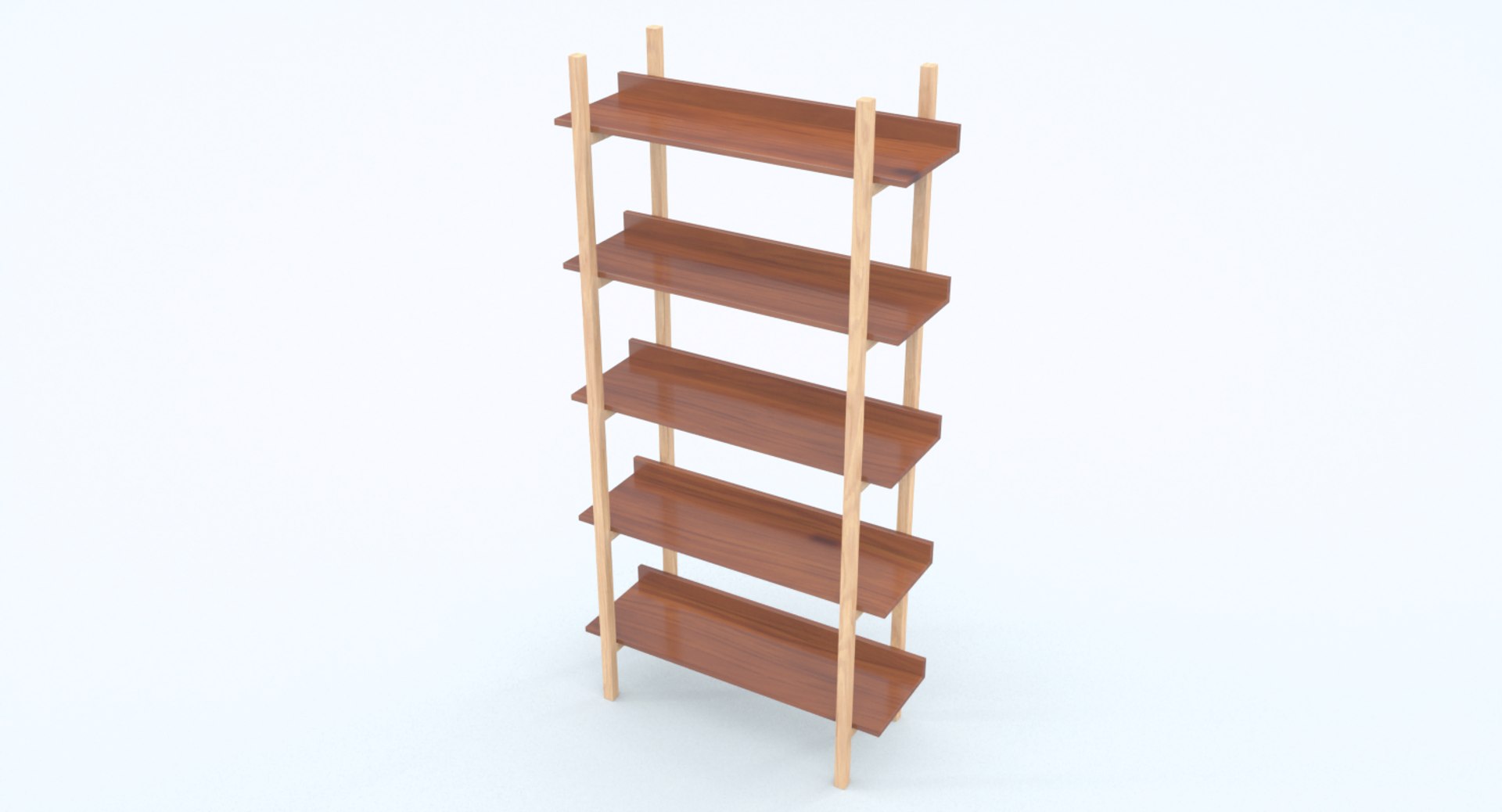 3D Model Stax Walnut Bookcase - TurboSquid 1263732