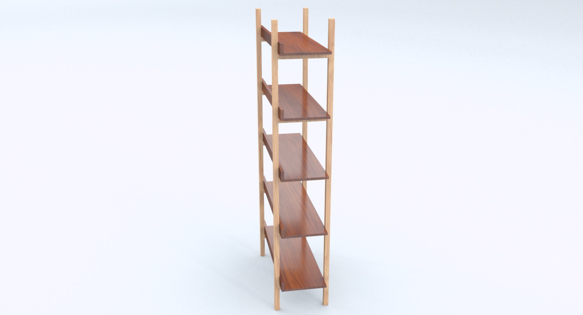 3D Model Stax Walnut Bookcase - TurboSquid 1263732