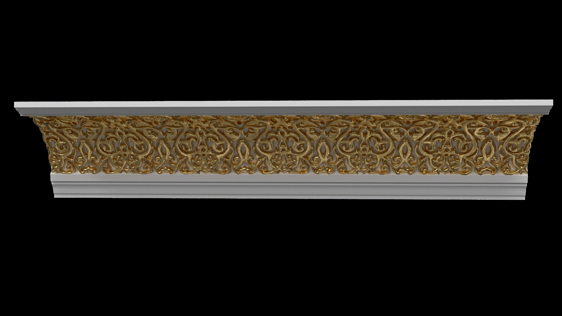 Patterned Cornice Gypsum Plaster DK43 3D model - TurboSquid 1993923