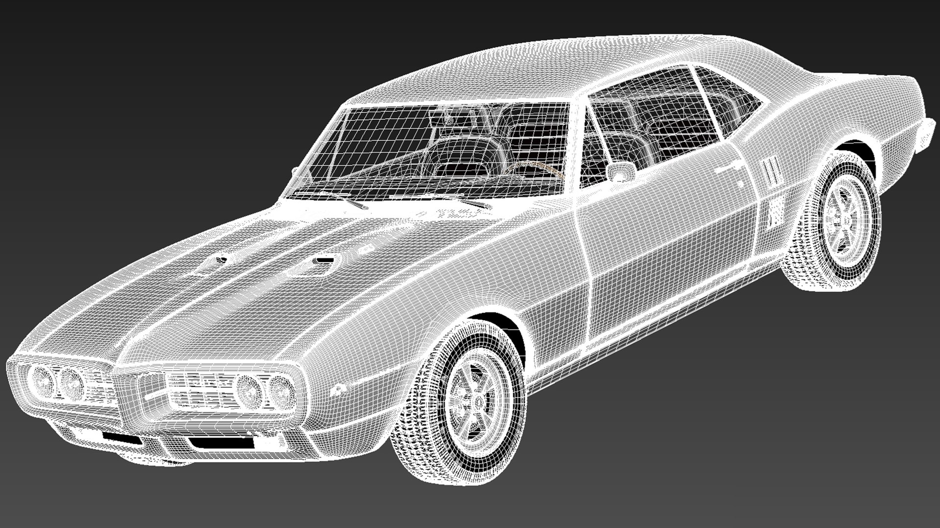 3d Model Of Pontiac Firebird Antique