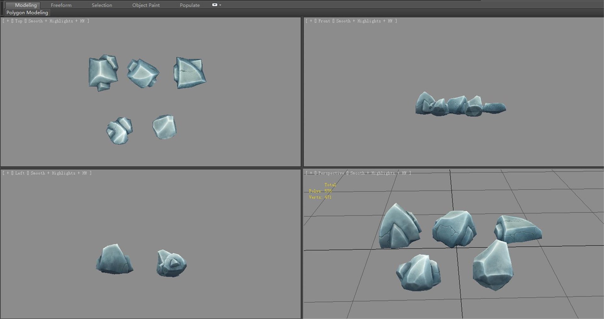 Small Stones - Cartoon Rocks 3D - TurboSquid 2259739